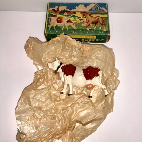 timpo toys | Accents | Vintage Rare Timpo Toy Farm Animal Cow 11 ...